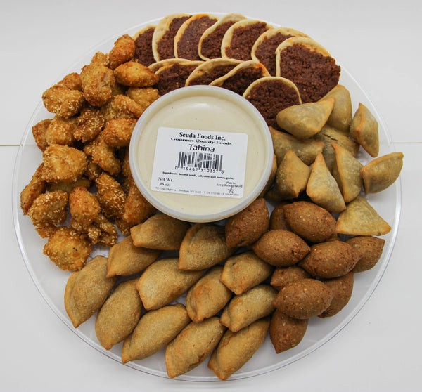 Mazza Platter: $92 - 70 pcs. (Approx.) - 14” Round – Seuda Foods